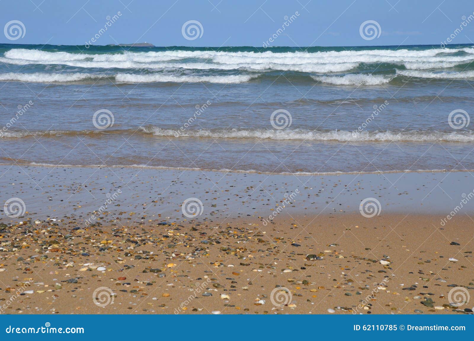 Beach with Pebbles, Australia Stock Image - Image of faded, breaking ...