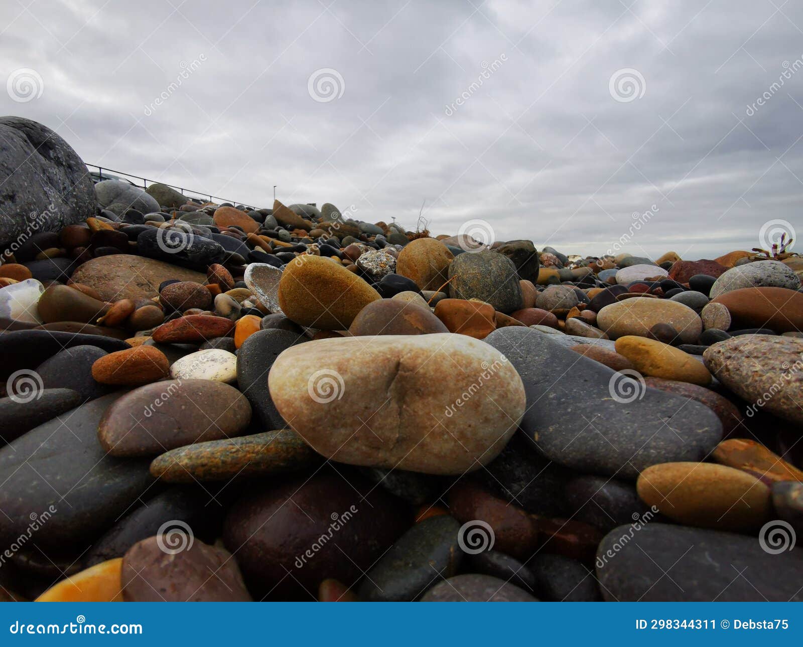 Beach Pebbles stacked up stock image. Image of pebbles - 298344311
