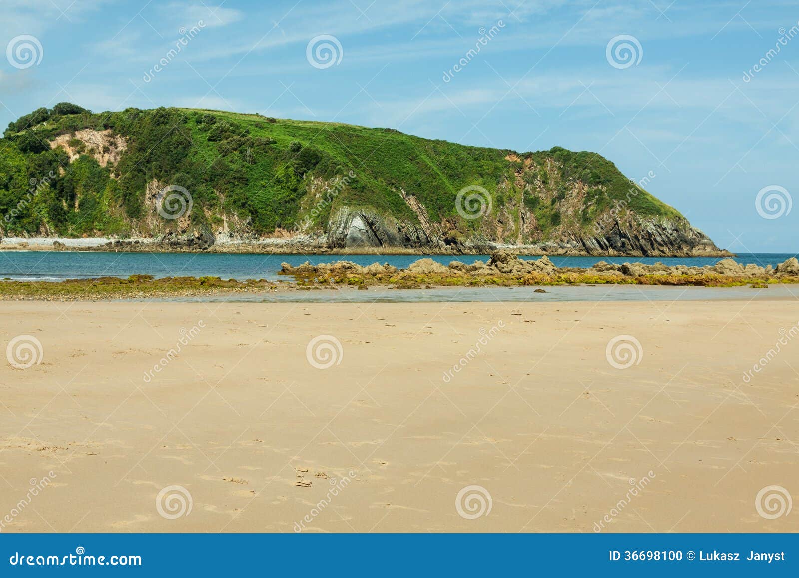 Beach of Pechon stock photo. Image of green, coast, panorama - 36698100