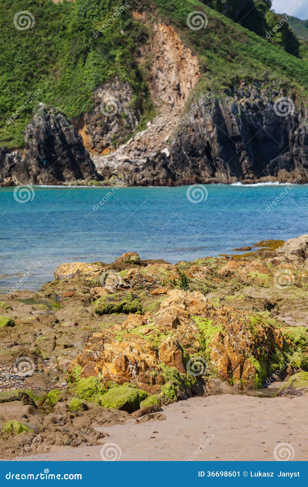 Beach of Pechon stock image. Image of quebrada, national - 36698601