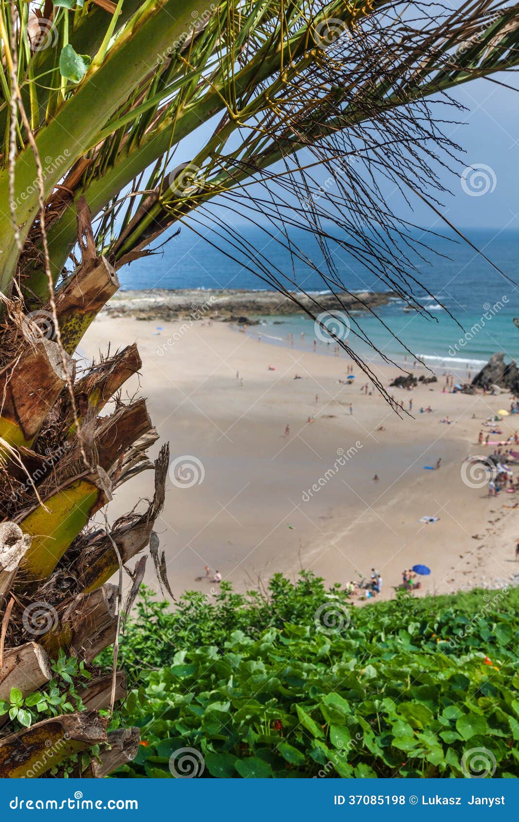 Beach of Pechon, Cantabria, Spain Stock Photo - Image of europe ...