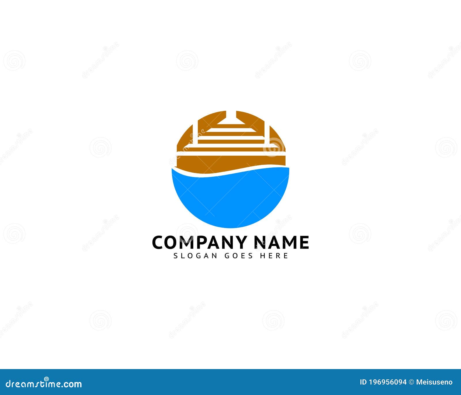 Beach Pier Dock Logo Design Vector Stock Vector - Illustration of pier ...