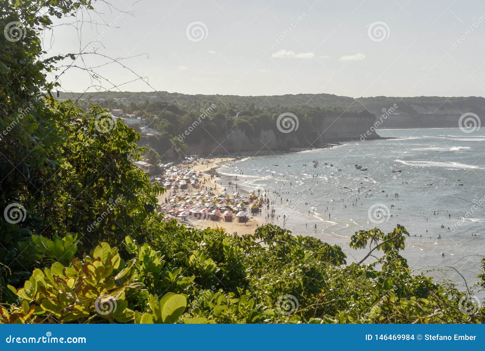 The beach of Pipa, Brazil stock photo. Image of blue - 146469984