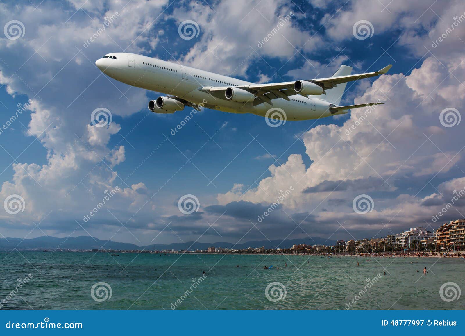 Beach stock image. Image of coastline, asia, aerial, idyllic - 48777997