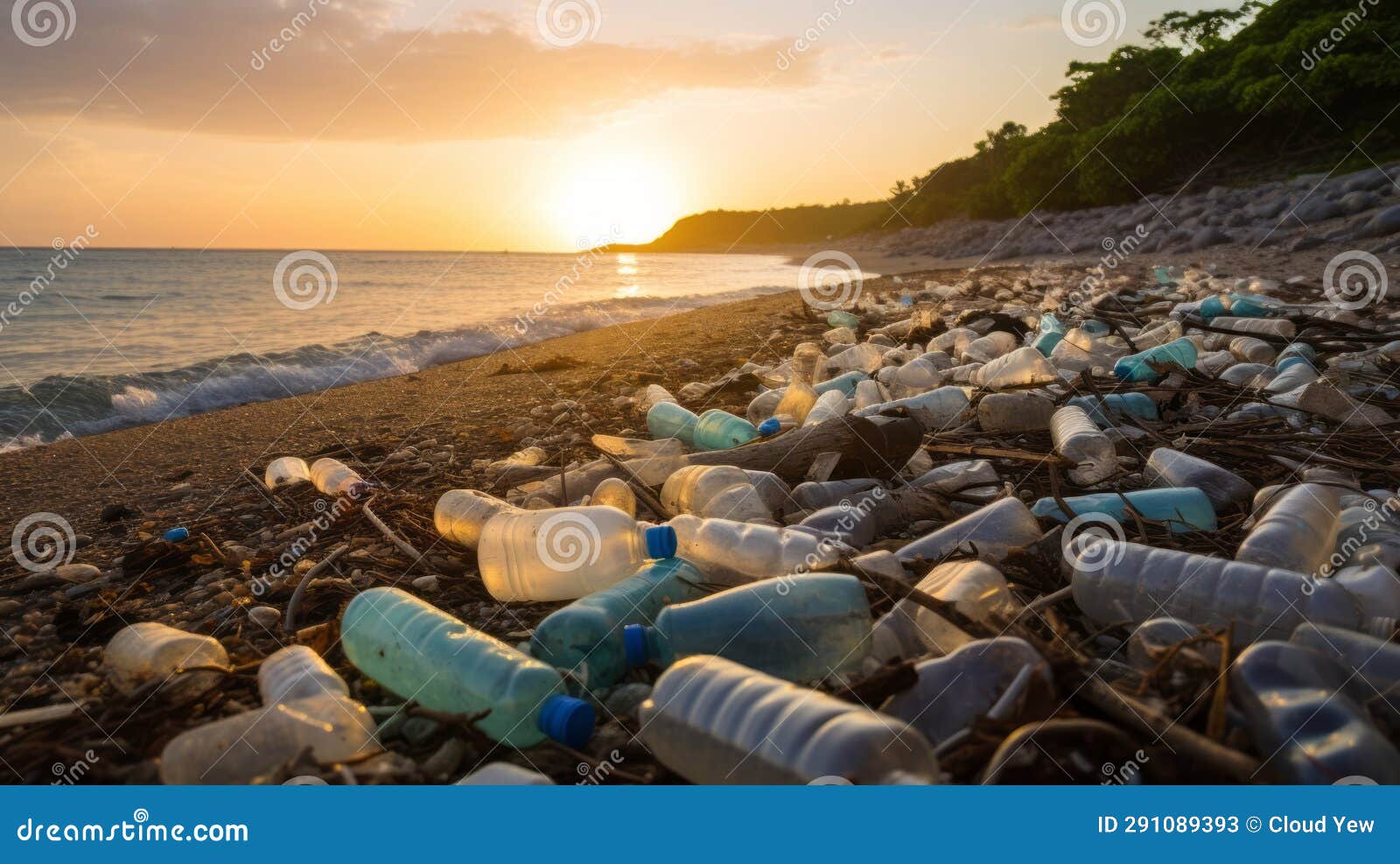 Beach With Plastic, Causing Visual Pollution Royalty-Free Stock ...