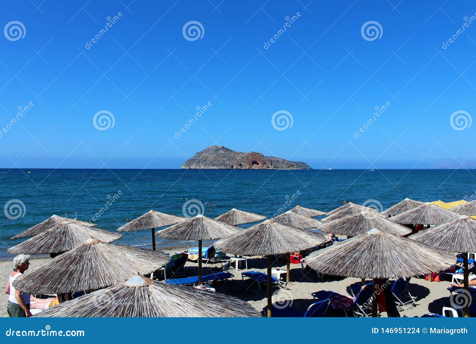 On the Beach of Platanias in Crete Editorial Stock Image - Image of ...