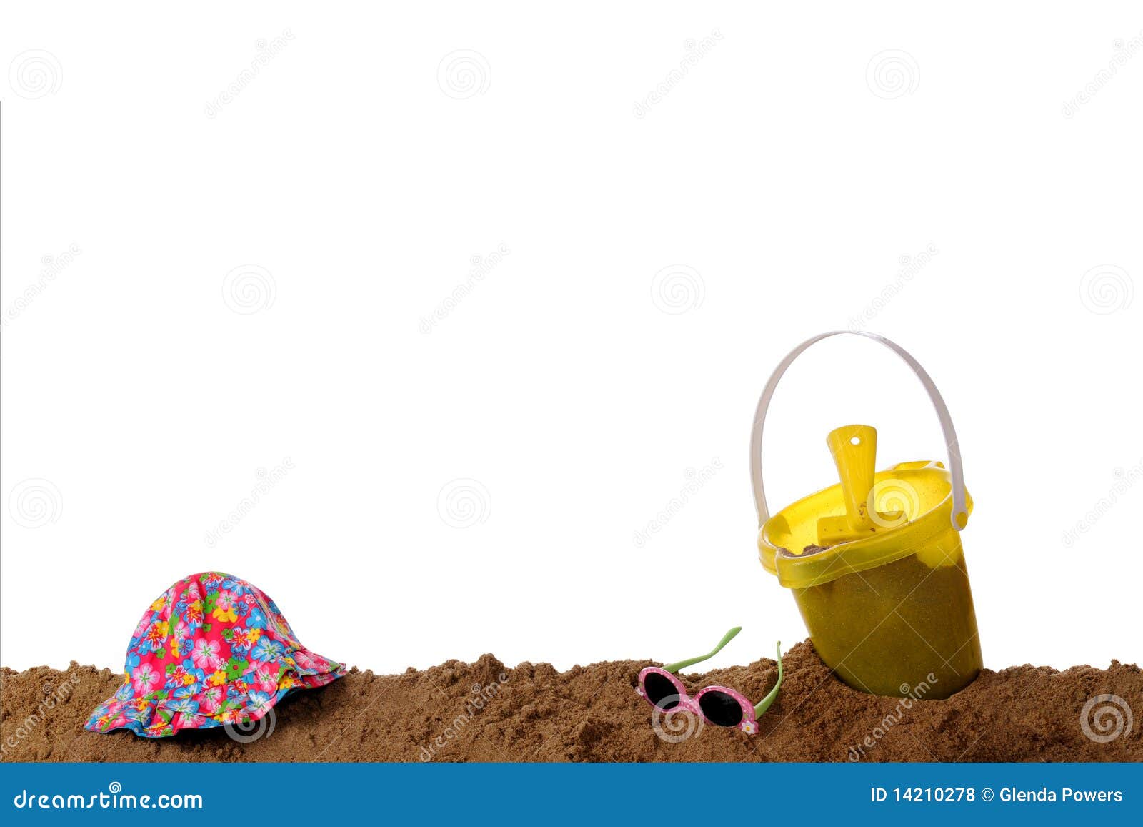 Beach Play Border stock photo. Image of handle, yellow - 14210278