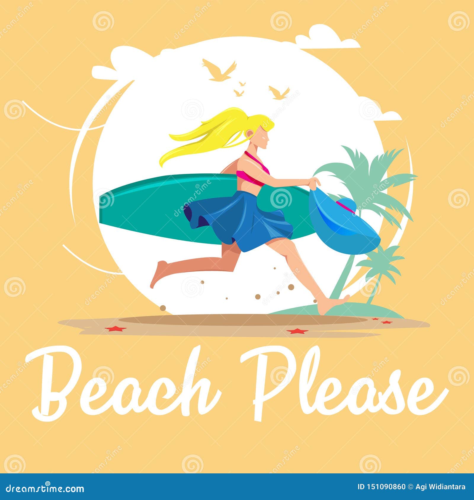 Beach Please Vector Design stock illustration. Illustration of ...
