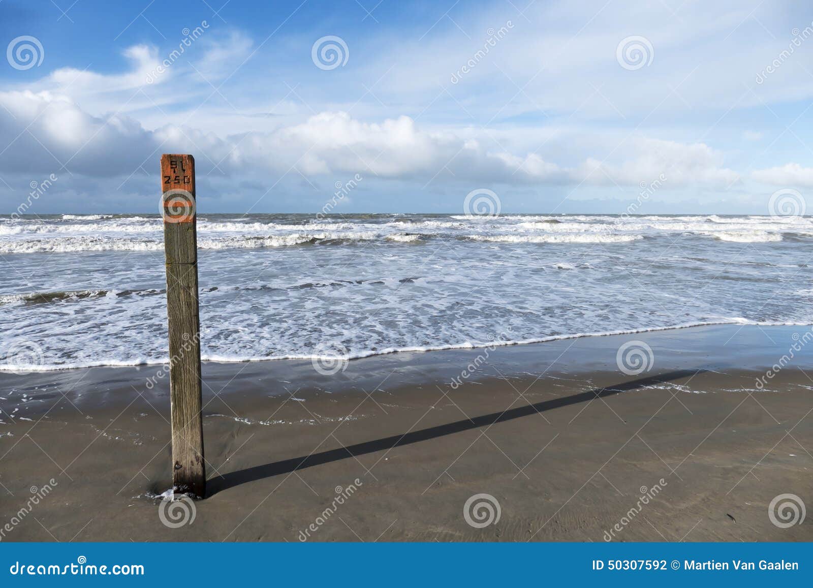 Beach Pole. stock photo. Image of sunlight, shadow, beach - 50307592