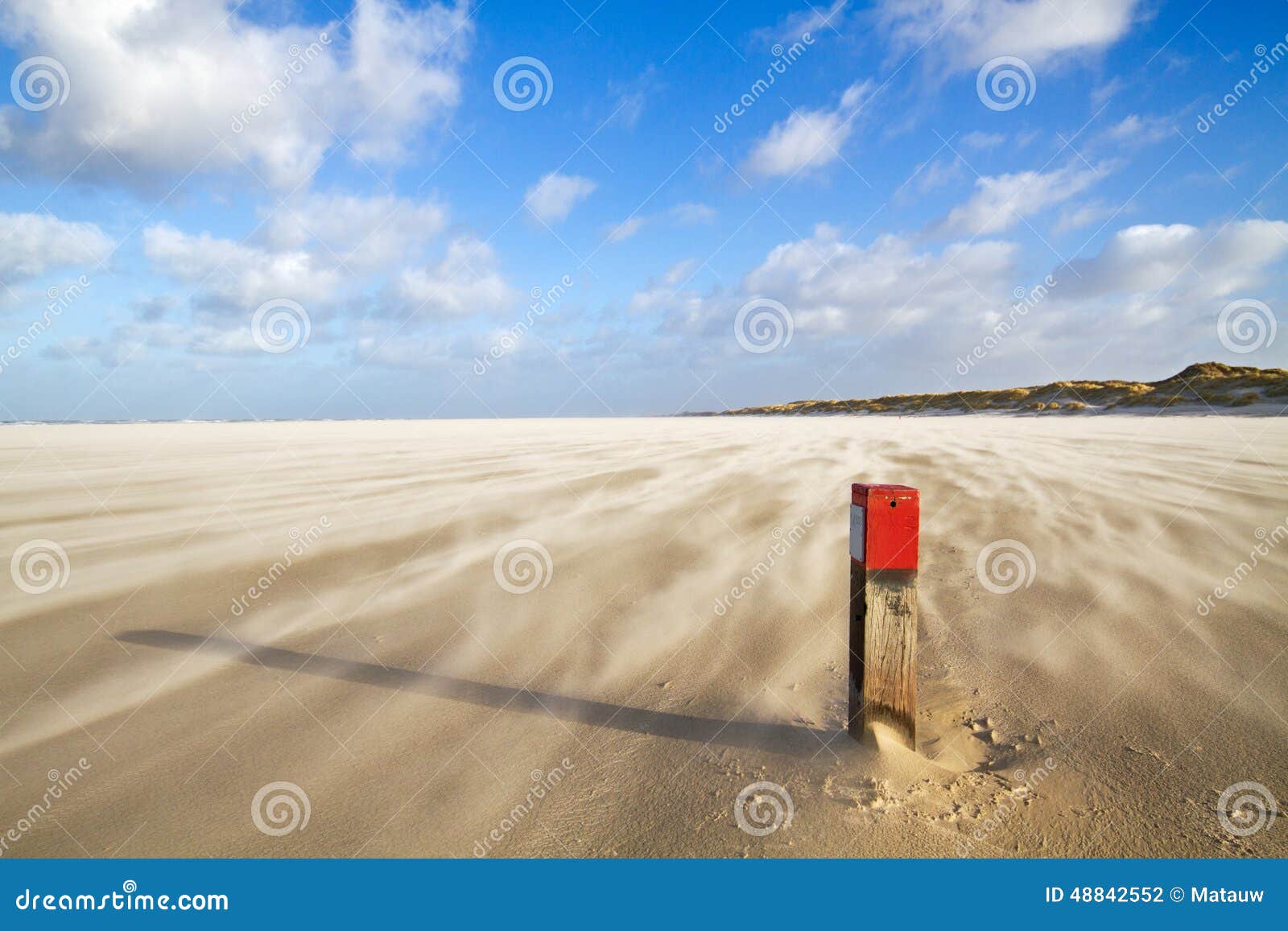 Beach pole stock photo. Image of pole, sand, terschelling - 48842552