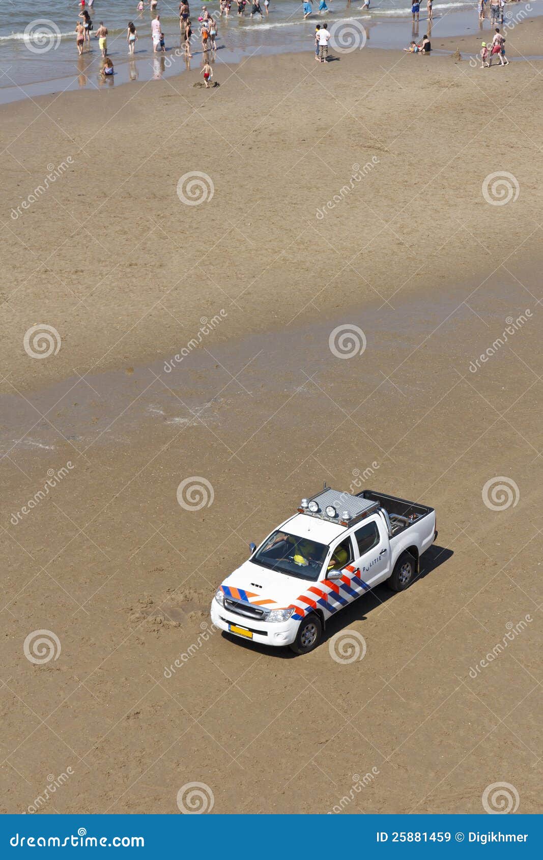 Beach Police Patrol Car stock image. Image of driving - 25881459