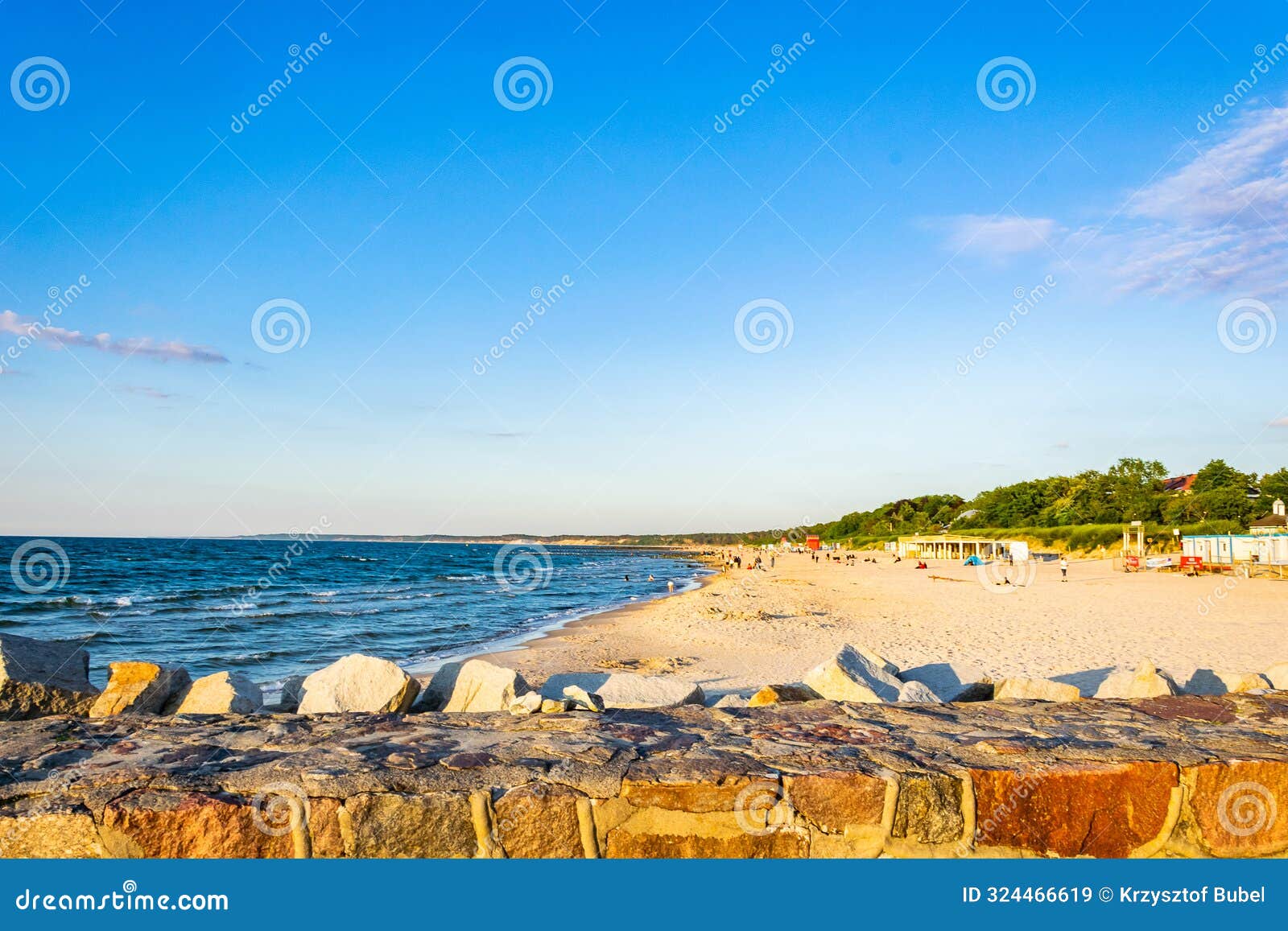 A Beach in the Polish Seaside Town of Ustka Stock Image - Image of ...