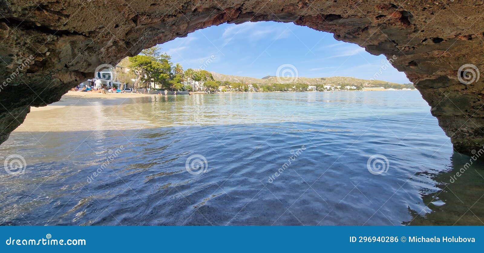 Beach in mallorca spain stock photo. Image of cliff - 296940286