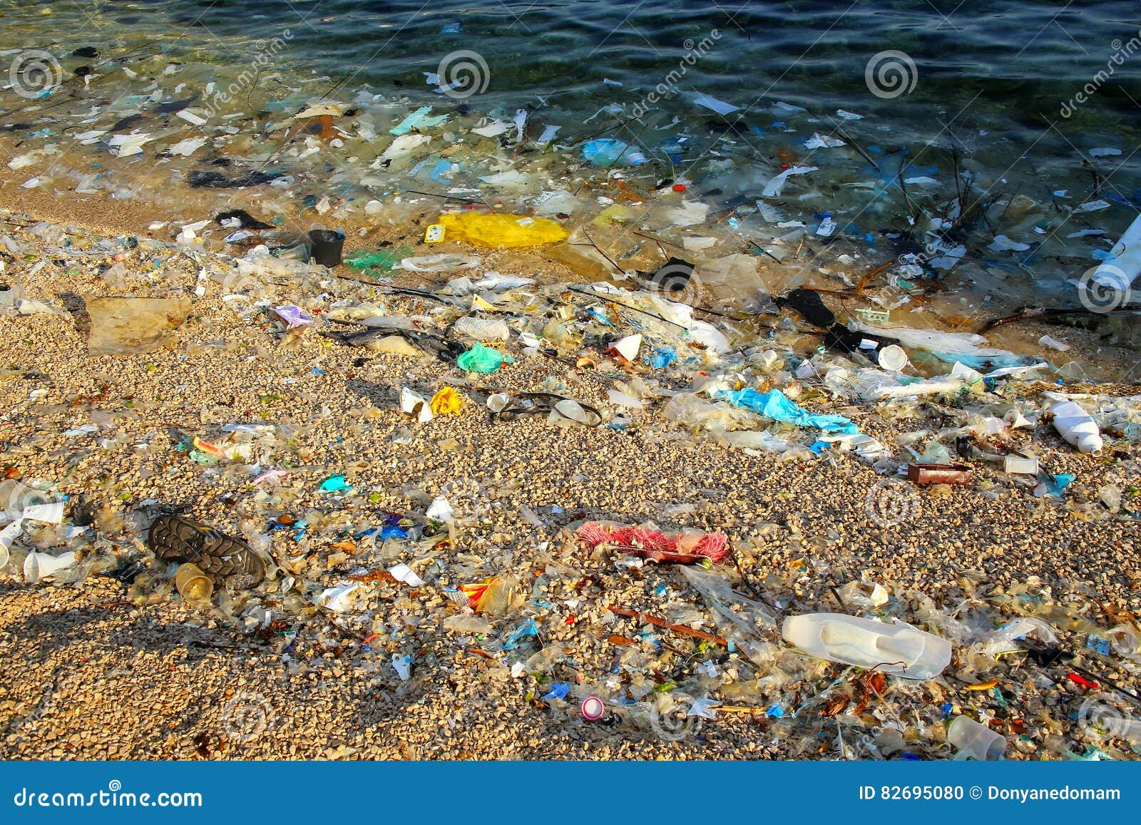 The Sea And The Beach Are Polluted With Oil. A Crude Oil Spill On The ...