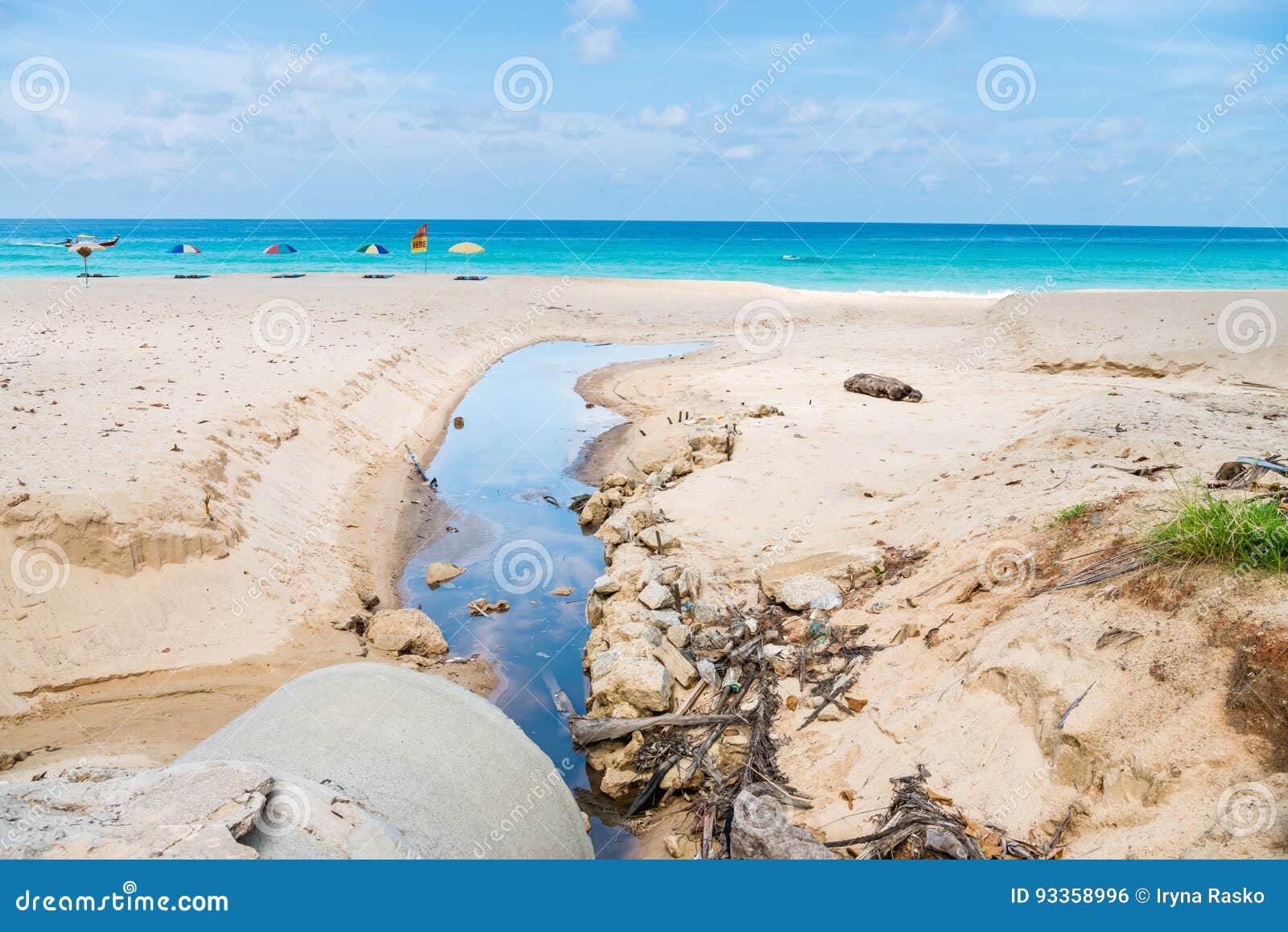 Beach Drainage Pipe Stock Photo | CartoonDealer.com #53537406