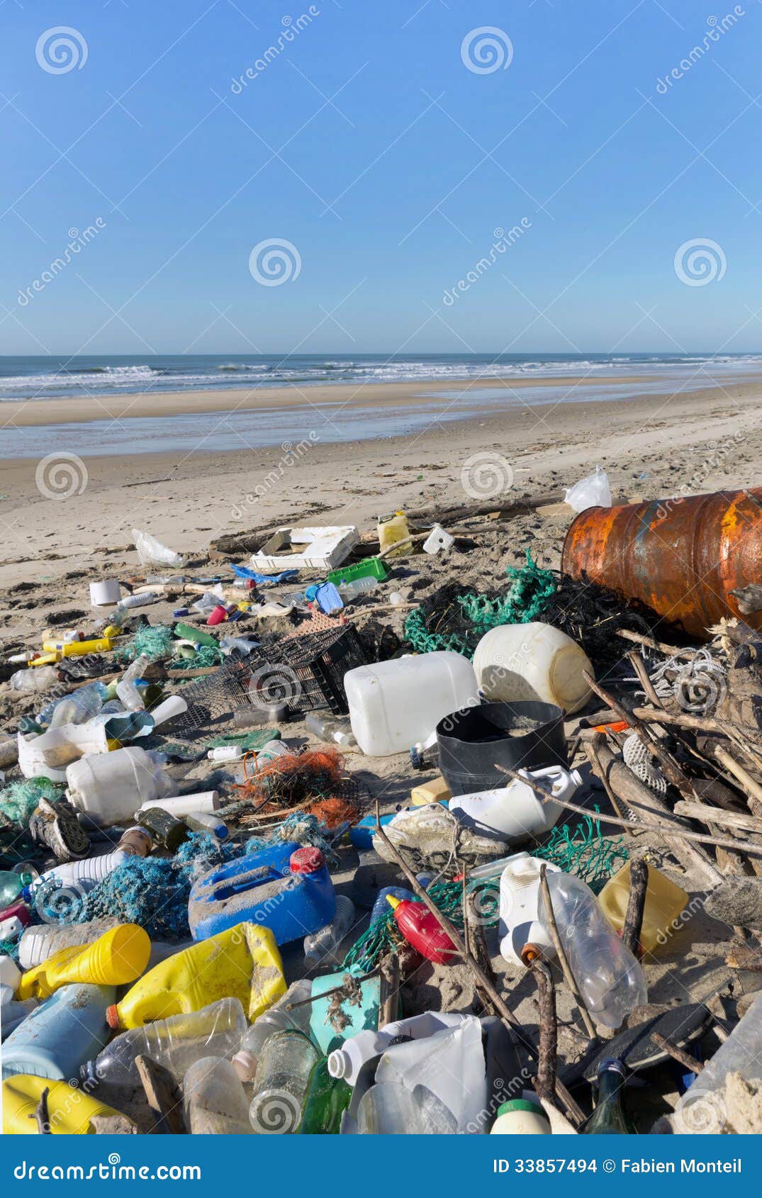 Beach pollution stock photo. Image of impact, environmental - 33857494