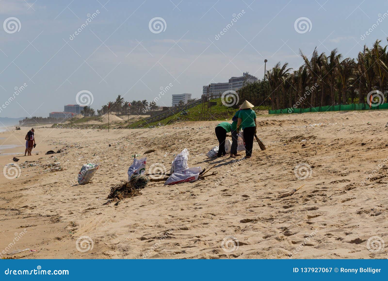 Beach Pollution, Plastic and Waste from Ocean on the Beach Editorial ...