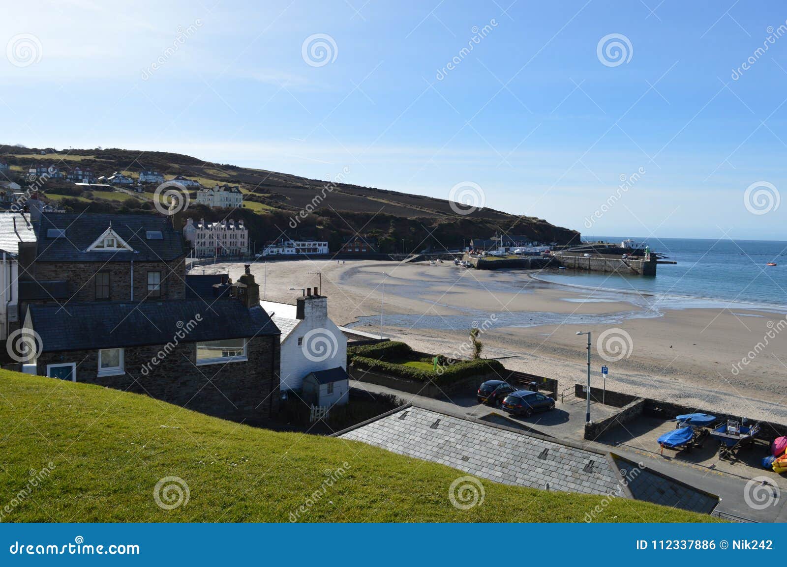 Port Erin, Isle of man stock photo. Image of town, outdoor - 112337886