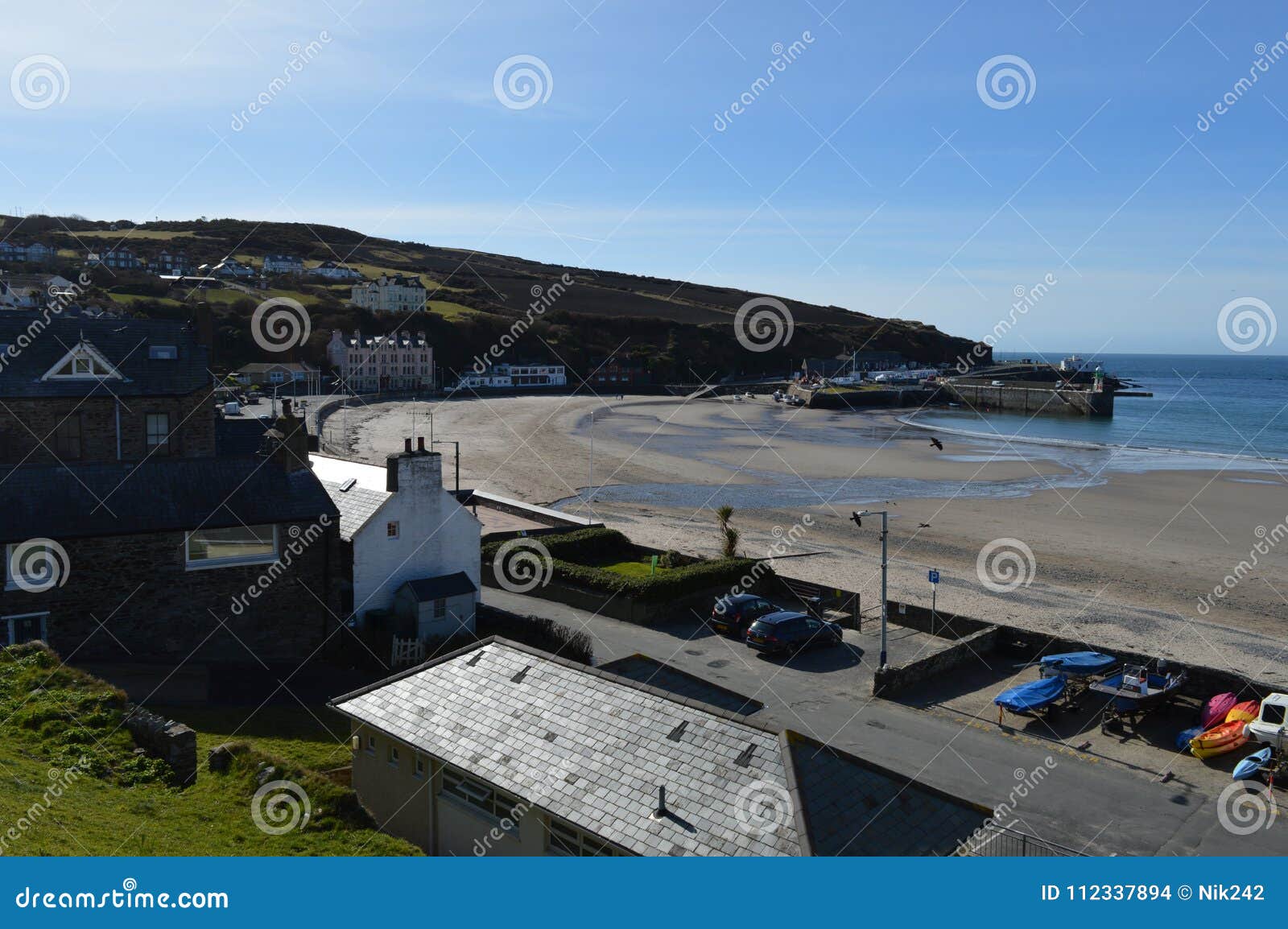 Port Erin, Isle of man stock photo. Image of town, outdoor - 112337894