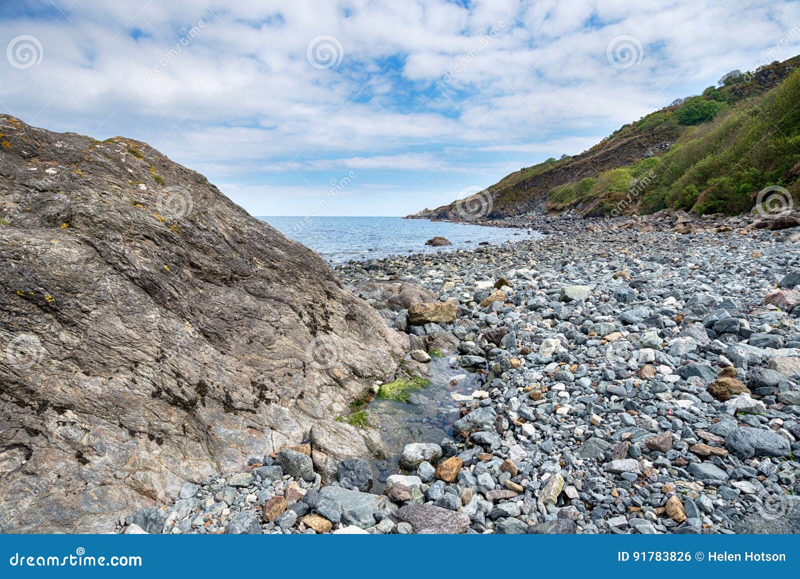 The Beach at Porthallow in Cornwall Stock Photo - Image of ocean ...