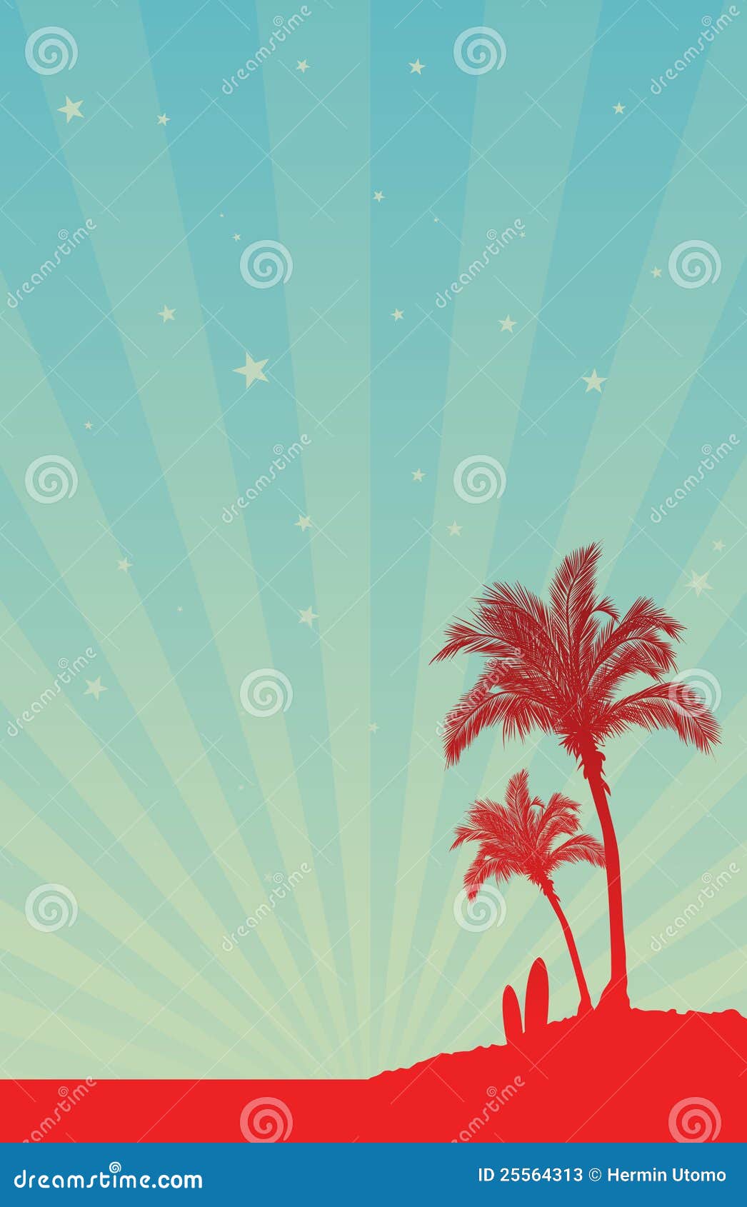 Beach Poster Template stock vector. Illustration of background - 25564313