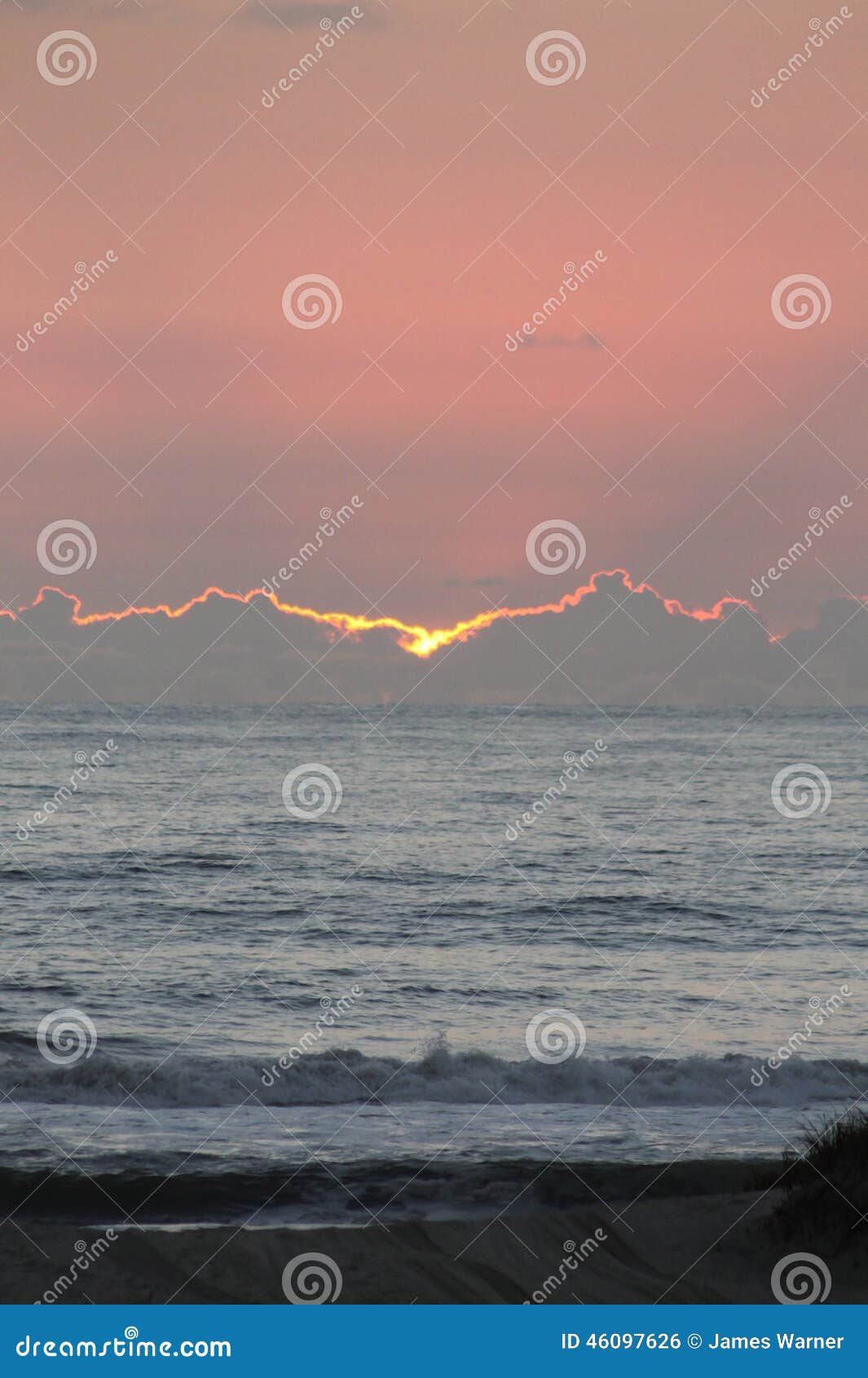 Beach Predawn stock photo. Image of sunrise, waves, beach - 46097626