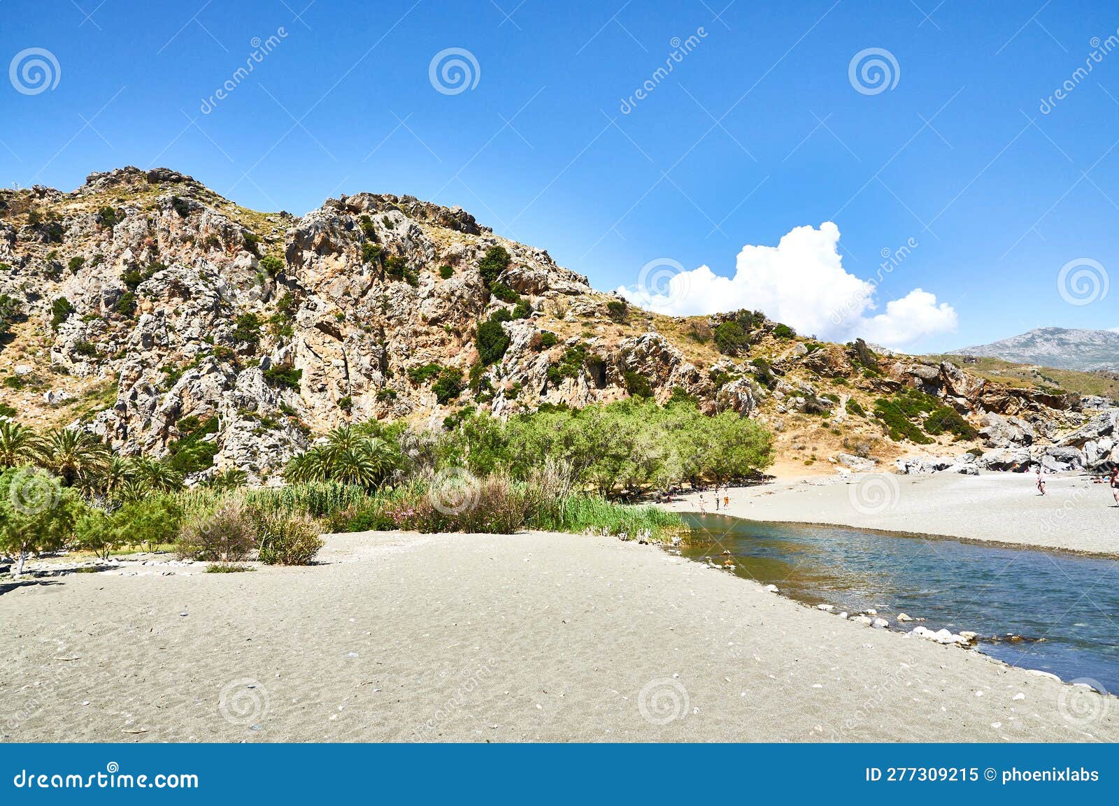 Preveli beach, Crete stock image. Image of clear, holidays - 277309215
