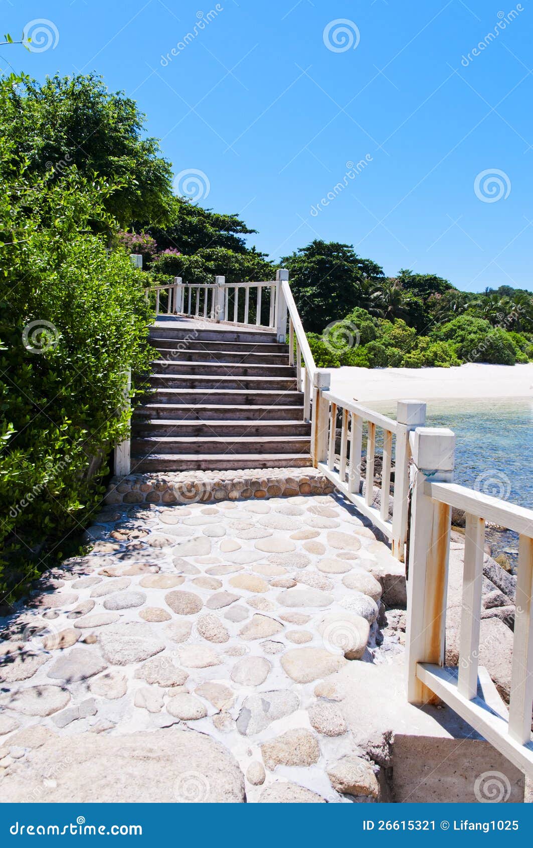 The beach promenade stock image. Image of green, coast - 26615321