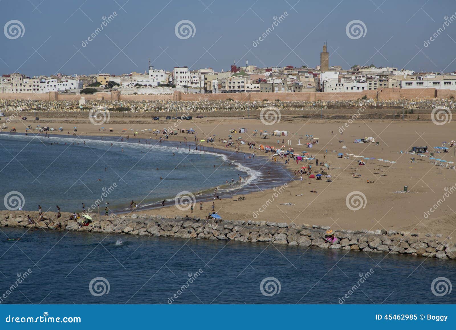 Beach in Rabat, Morocco stock image. Image of beach, arab - 45462985