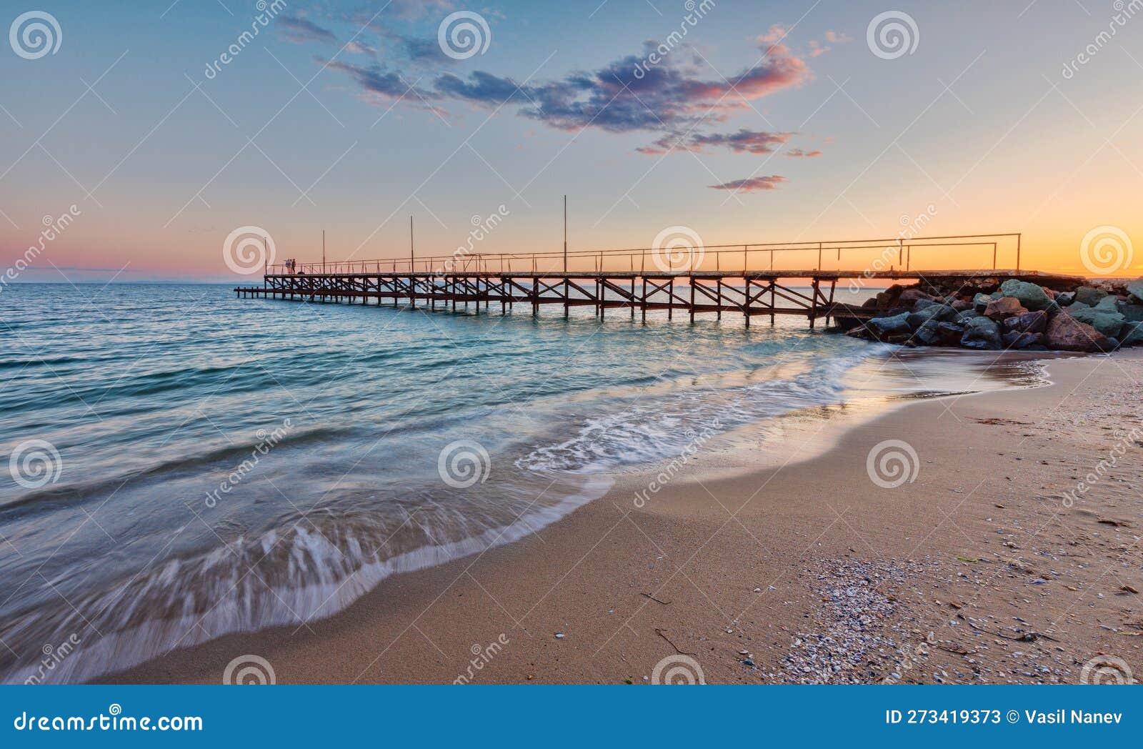 The Beach of Ravda at Sunset Stock Image - Image of sand, shore: 273419373