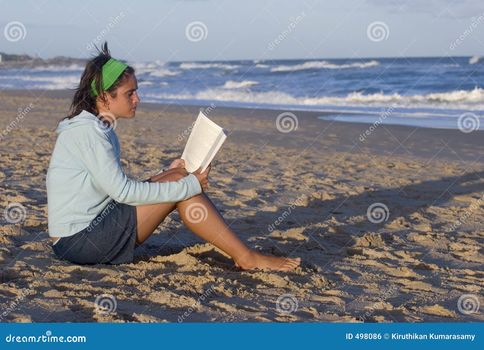 Beach reader stock photo. Image of relax, beach, sunrise - 498086