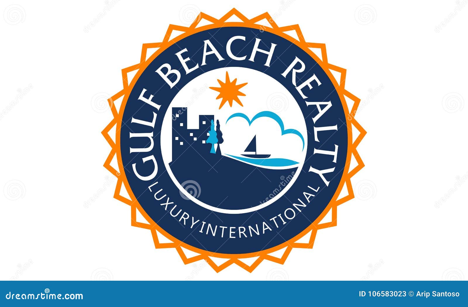 Beach Realty Logo Design Template Stock Vector - Illustration of home ...