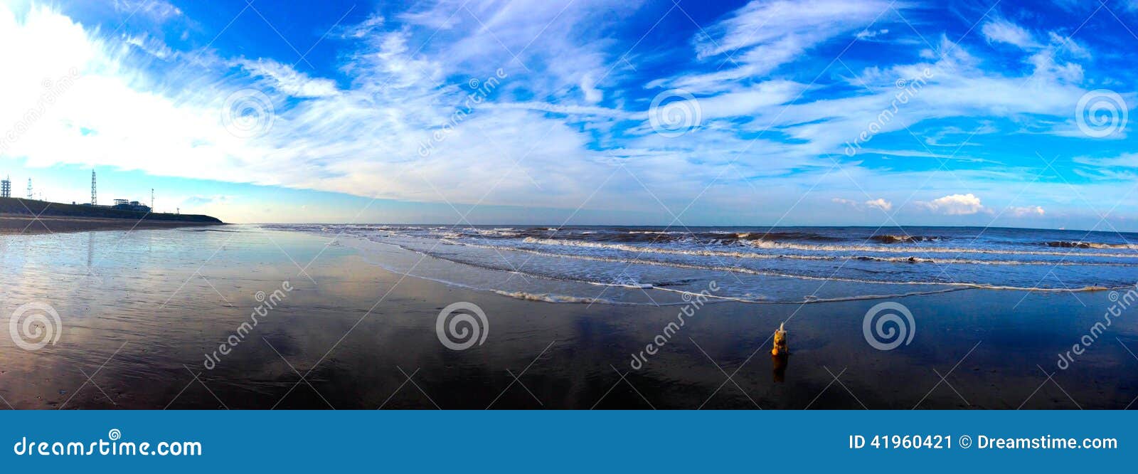 Beach reflection stock image. Image of skys, walk, reflection - 41960421