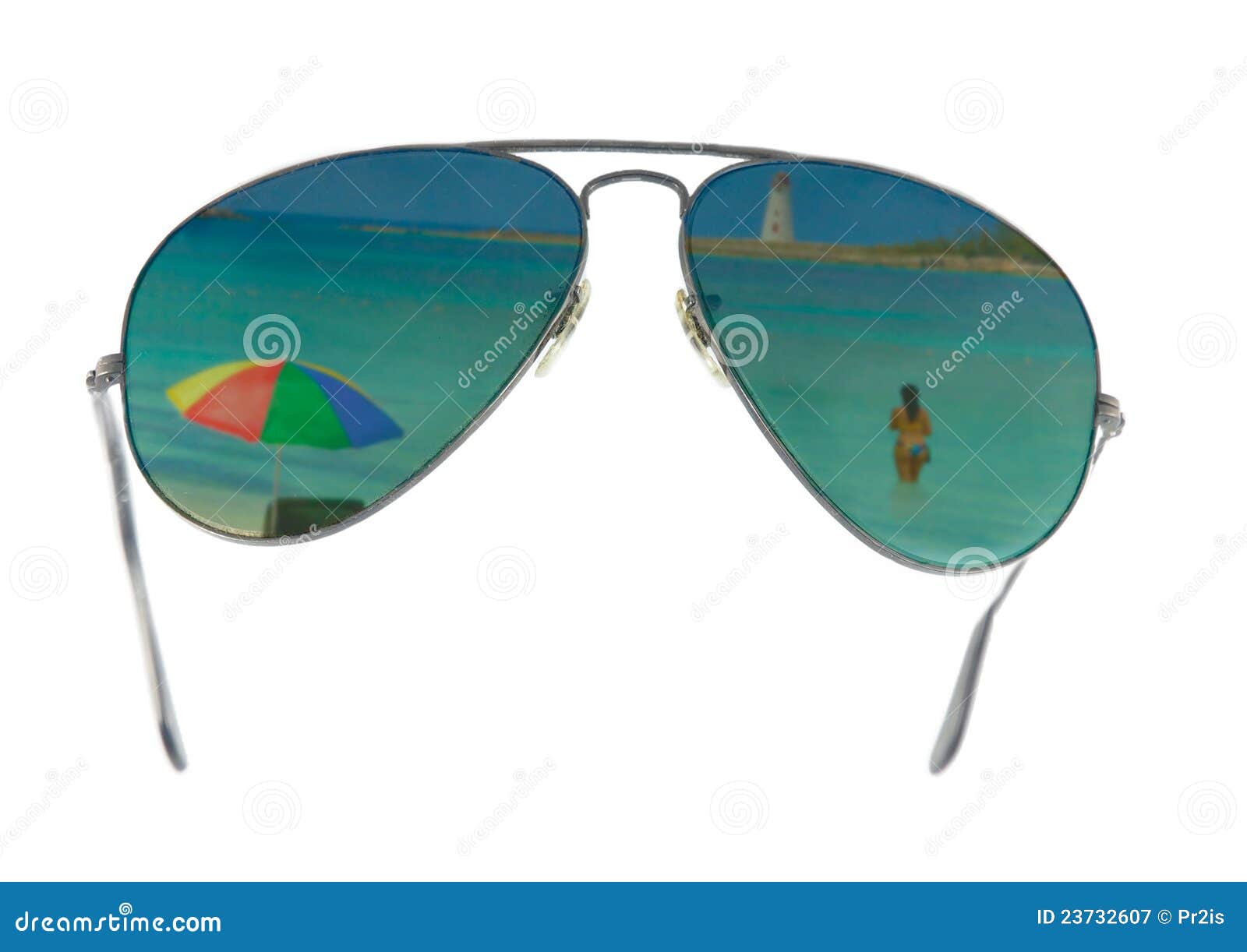 Beach Reflection in Sunglasses Stock Image - Image of seascape, sand ...