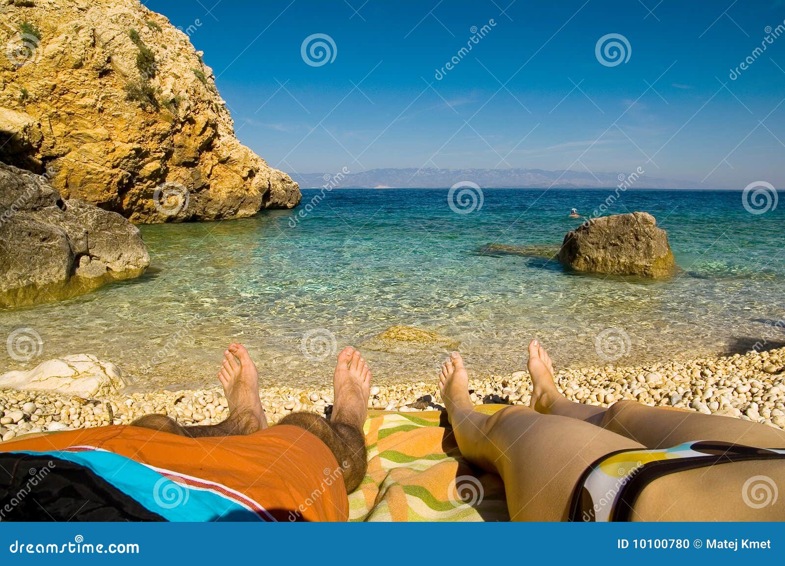 Beach relax stock photo. Image of legs, azure, water - 10100780