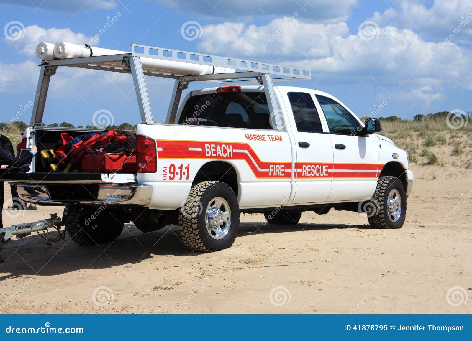 Beach Rescue truck stock image. Image of lifesaving, coastal - 41878795