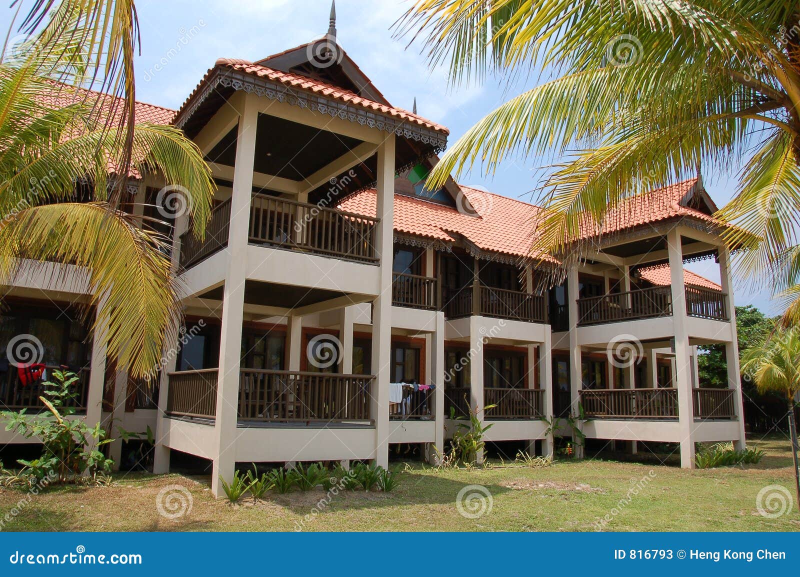 Beach Resort Building 1 stock image. Image of traditional - 816793