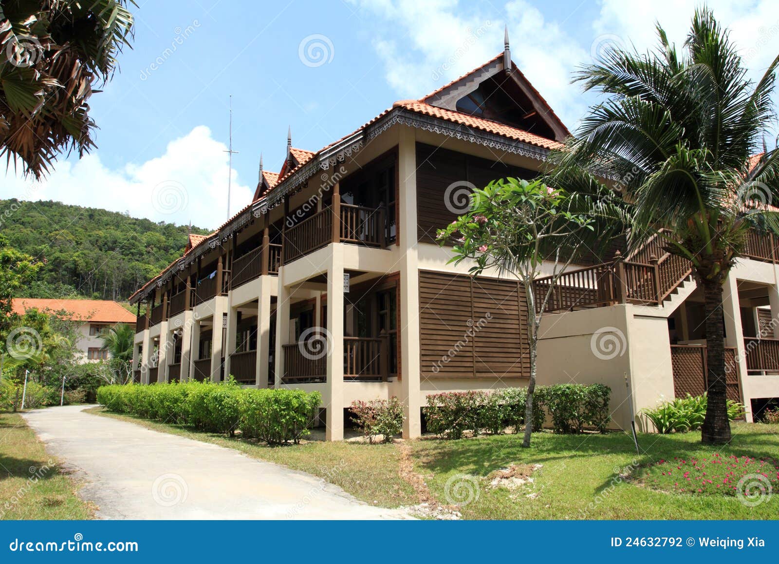 Beach resort building 2 stock photo. Image of deck, relax - 24632792