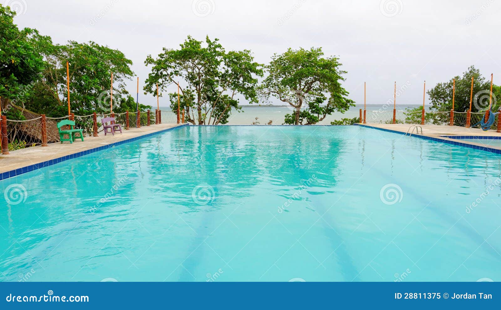 Beach Resort with Infinity Pool Stock Image - Image of tropic, bantayan ...