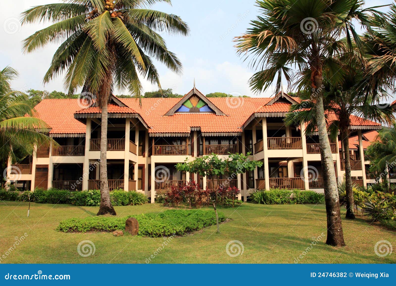 Beach resort main building stock photo. Image of shade - 24746382