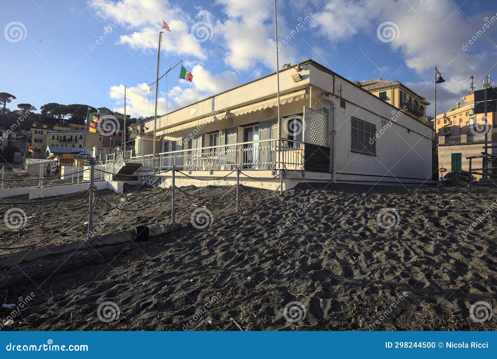 Beach Resort Next To the Seashore at Sunset in Autumn Stock Photo ...