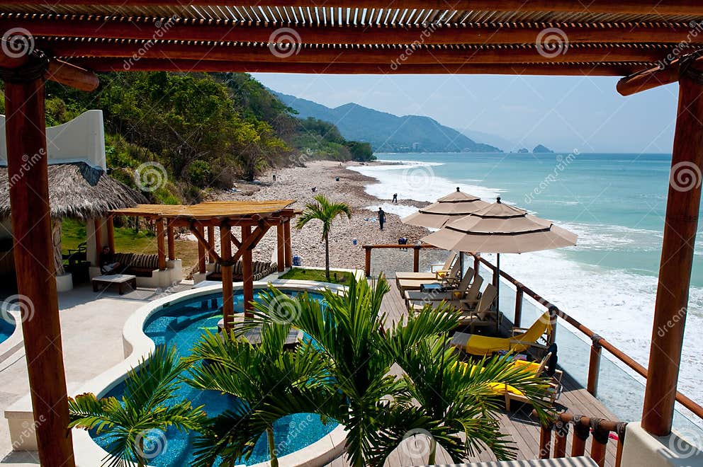 Beach Resort Pool with View Stock Photo - Image of beach, view: 13525460