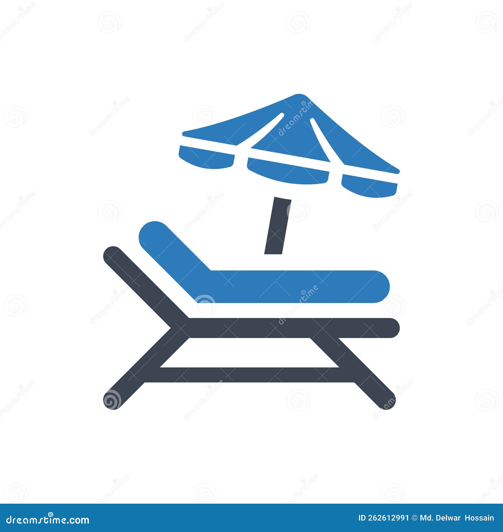 Beach rest icon stock vector. Illustration of vector - 262612991