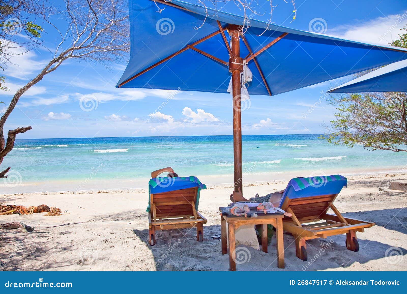 Beach Rest Pavilion in Gili Island, Trawangan Editorial Photography ...