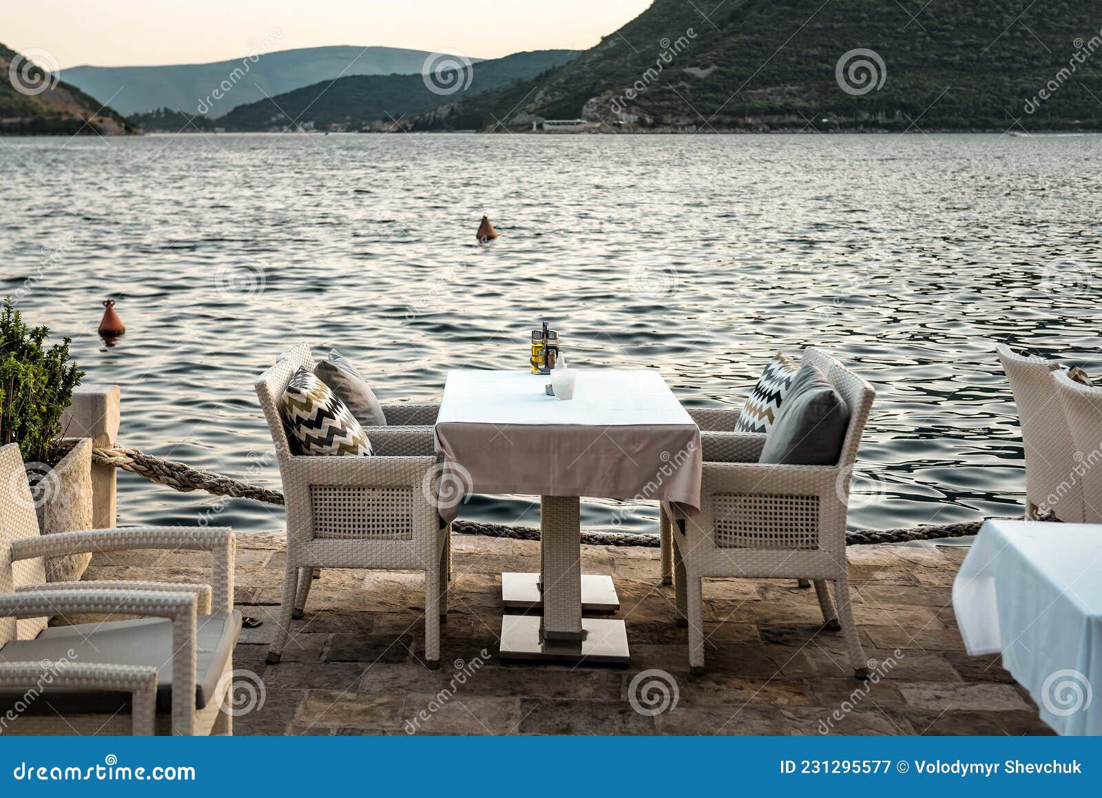 Beach Restaurant with Sea View Stock Image - Image of ocean, horizontal ...