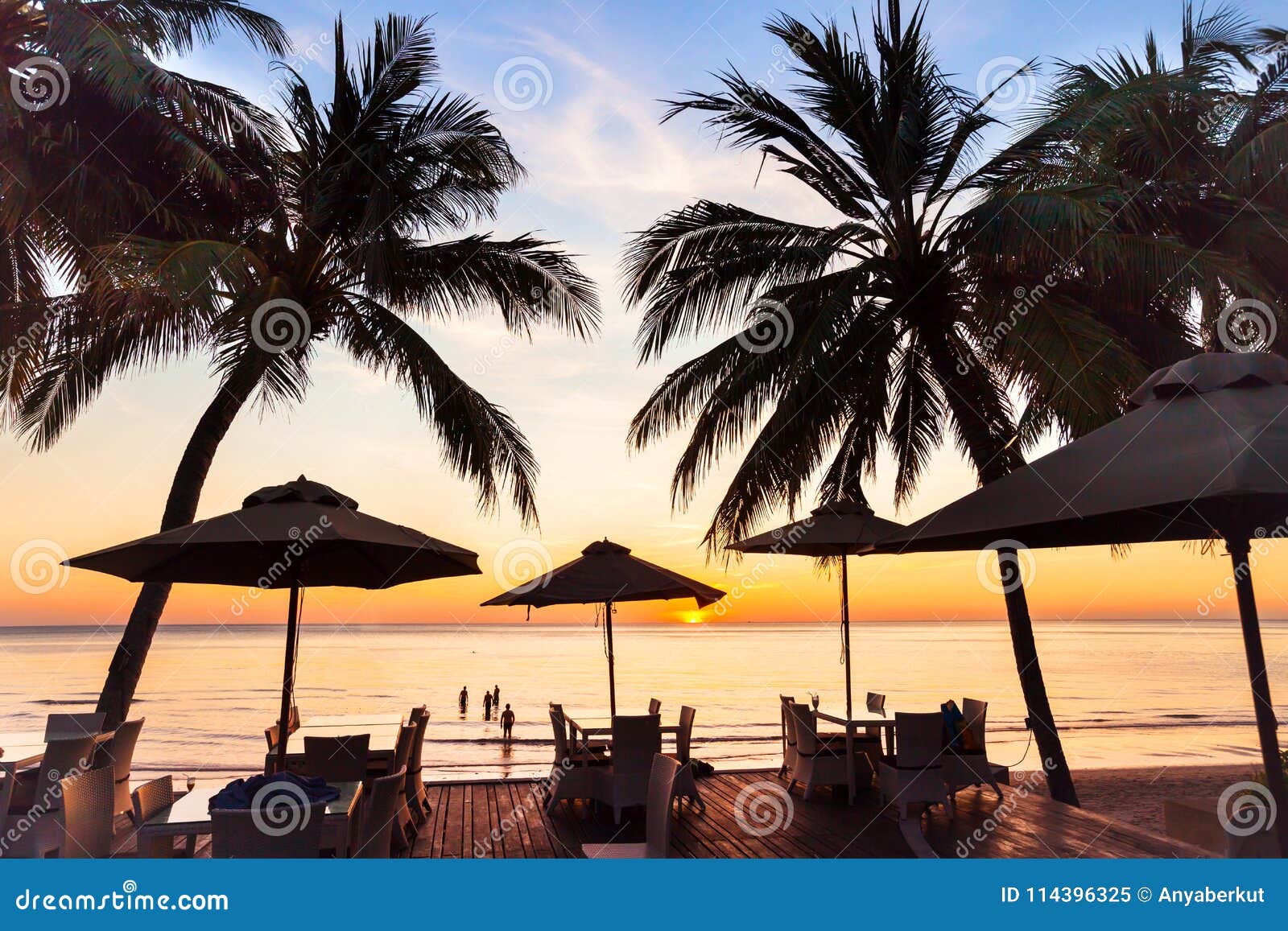 Beach Restaurant on the Beach Stock Image - Image of asia, destination ...