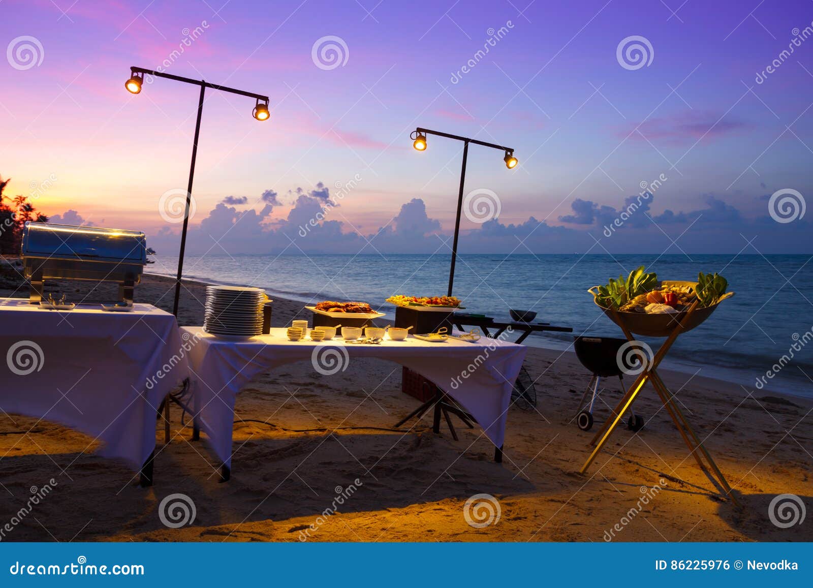 Beach restaurant stock photo. Image of catering, napkins - 86225976