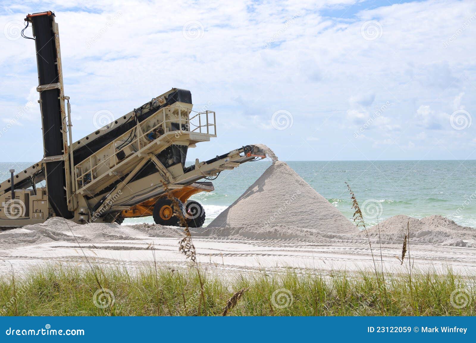 Beach Restoration stock image. Image of renourishment - 23122059