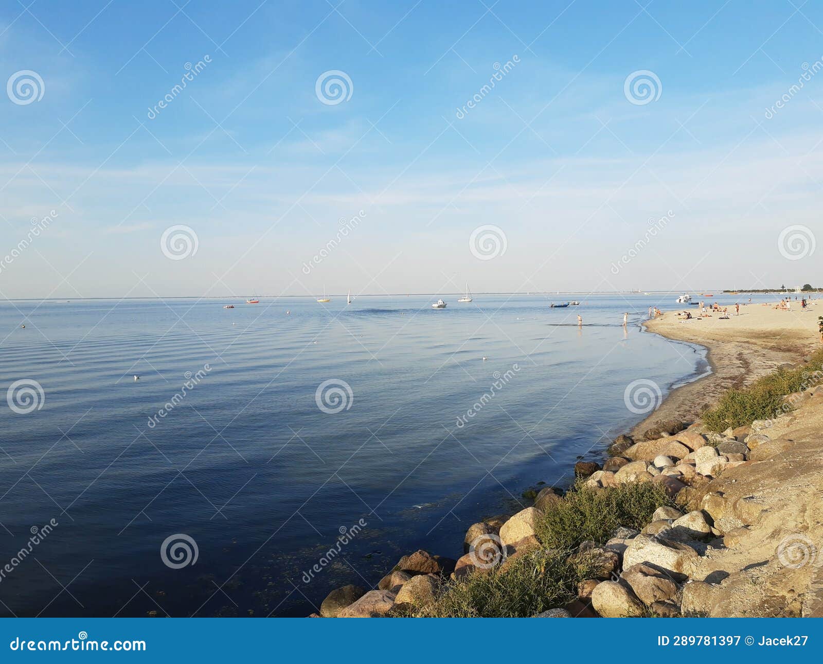 Beach- Rewa Poland stock image. Image of sand, cliff - 289781397