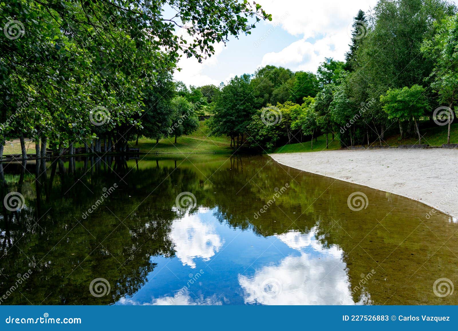 Beach on the river stock image. Image of adventure, forest - 227526883